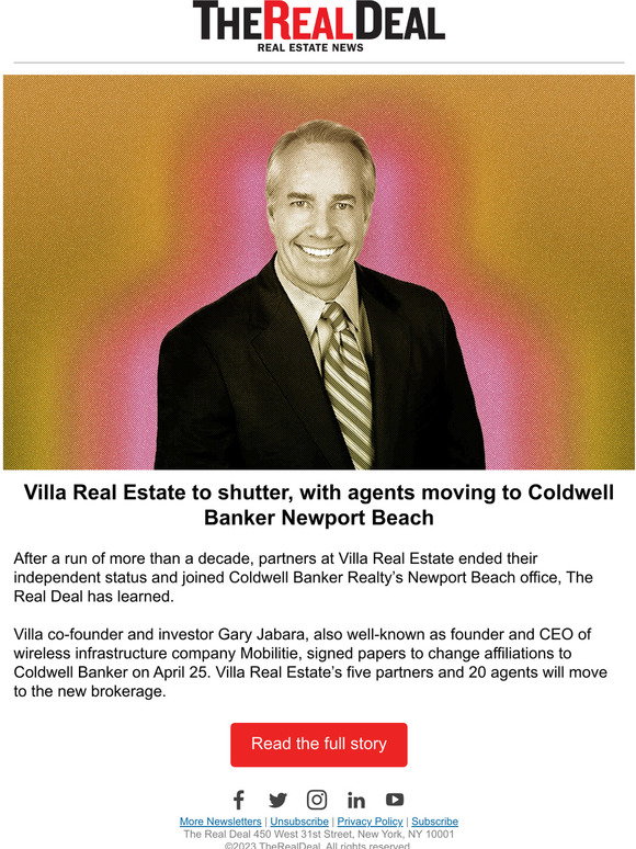 The Real Deal: BREAKING: Villa Real Estate to close with agents moving ...