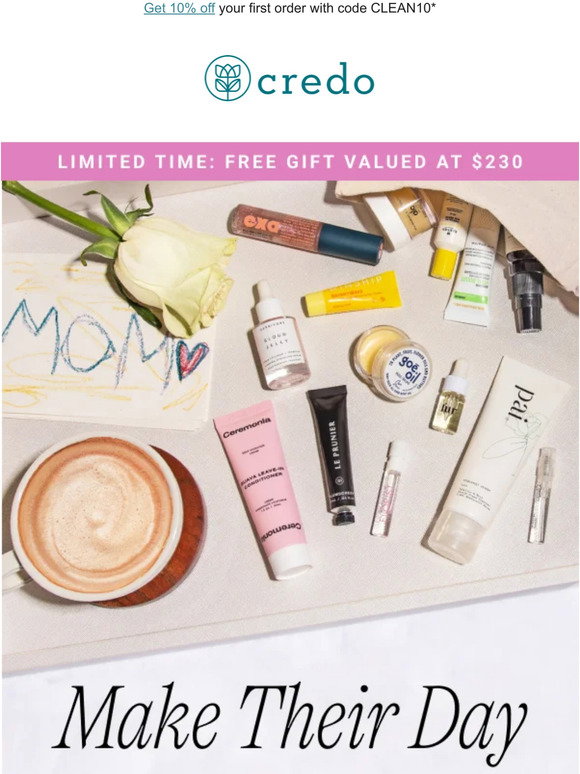 Credo Beauty: A FREE bundle for the Moms in your life ($230 value) | Milled