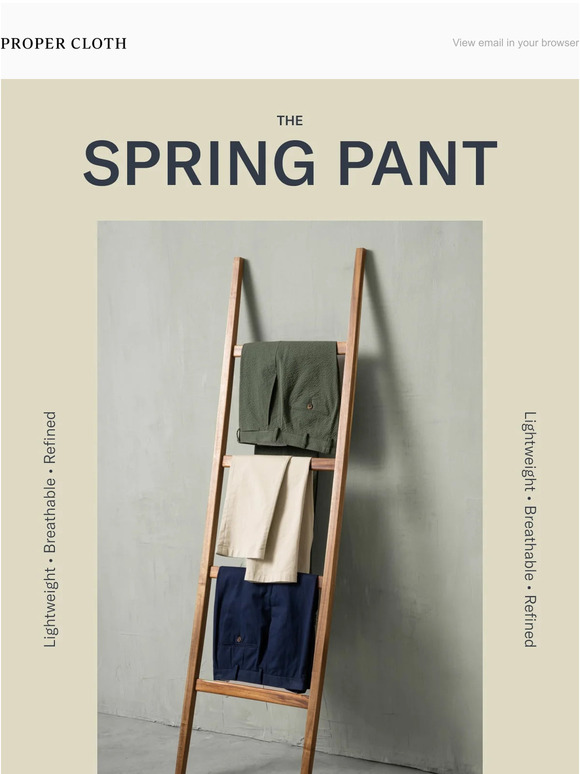 Proper Cloth: Introducing: The Spring Pant Collection | Milled