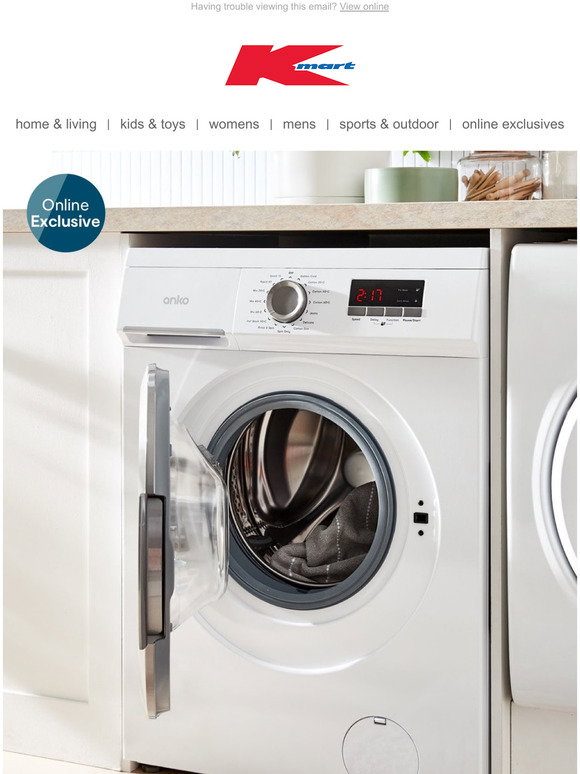 Kmart: Clean up with great value white goods, available exclusively ...