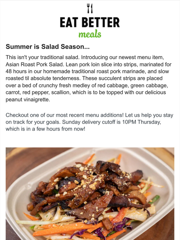 Eat Better Meals: 🔥 NEW - Asian Roast Pork Salad | Milled