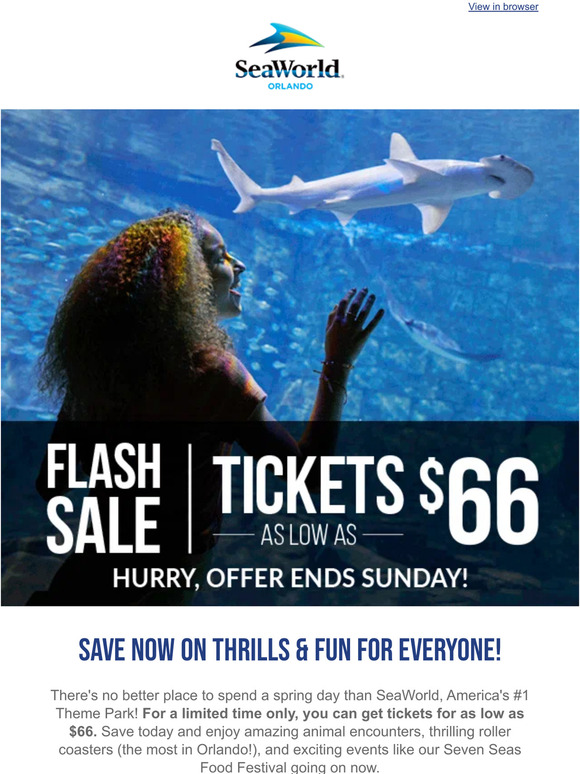 SeaWorld: 😲 Tickets Now as Low as $66! | Milled