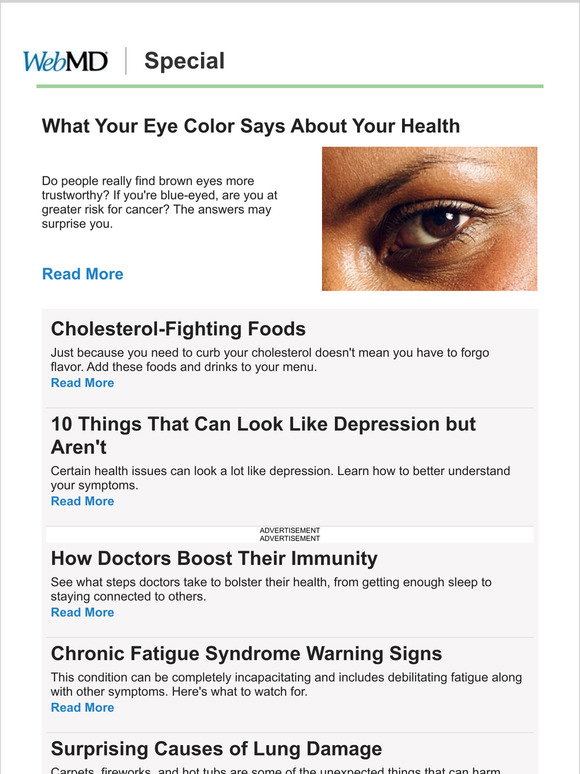 WebMD: What Your Eye Color Says About Your Health | Milled