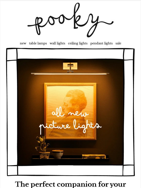 Pooky: Illuminate your artwork with picture lights | Milled