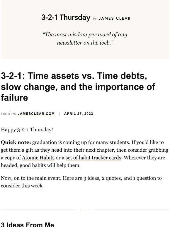 Passive Panda Products: 3-2-1: Time assets vs. Time debts, slow change ...