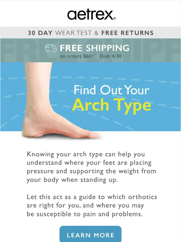 Aetrex Worldwide: 🦶 Common Arch Types - What You NEED to Know | Milled