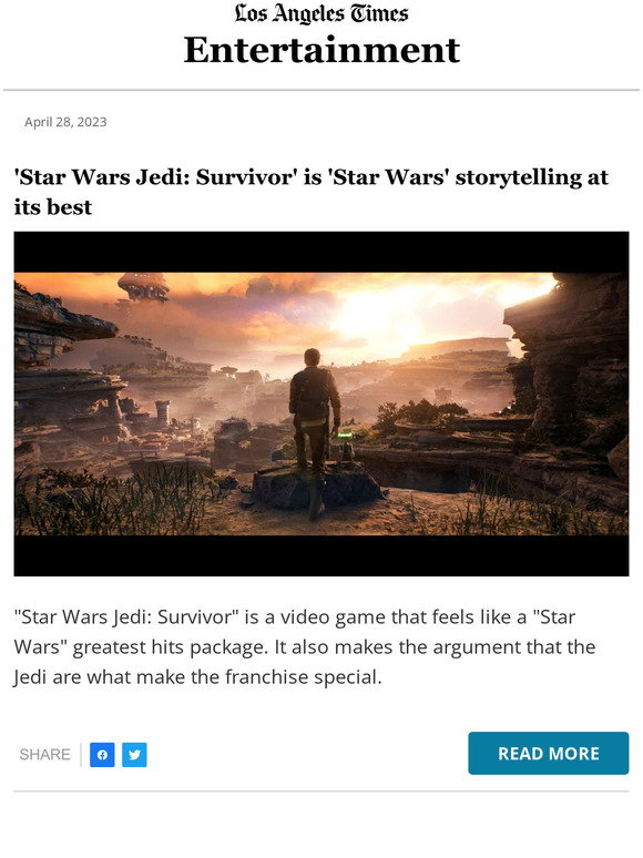 Los Angeles Times: New 'Star Wars' game is storytelling at its best ...