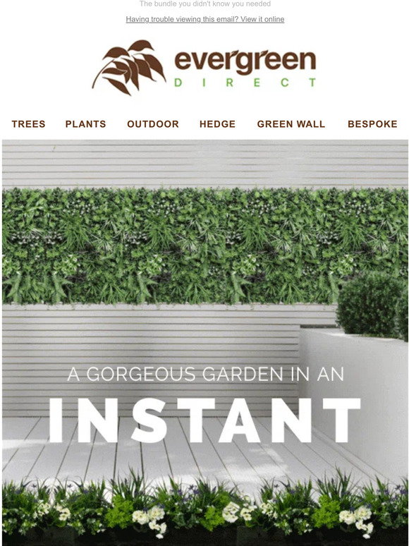 Evergreen Direct: A gorgeous garden in an instant — | Milled