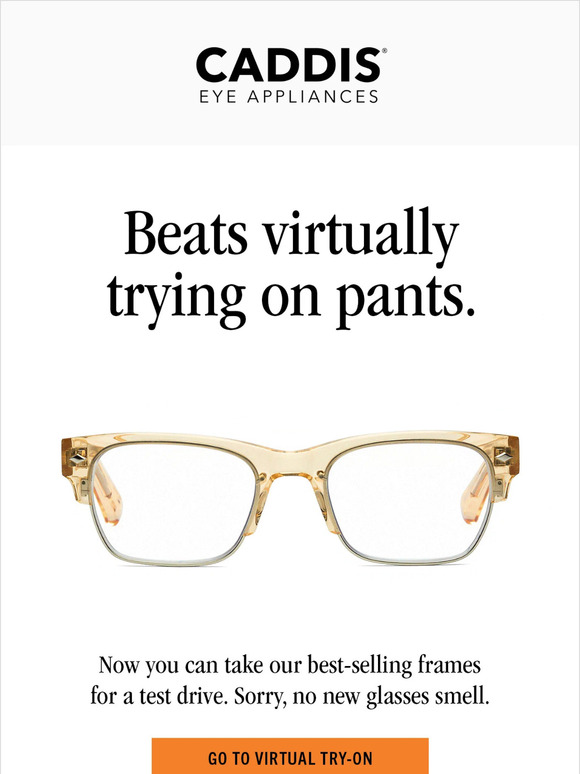 Caddis: Play the home version of trying on frames. | Milled