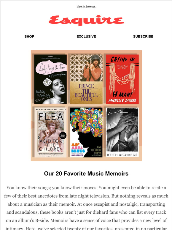 Esquire: The 20 Best Rock Memoirs | Milled