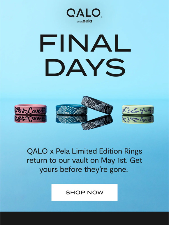 QALO: *Final Reminder* Re: Limited Edition QALO x Pela | Milled