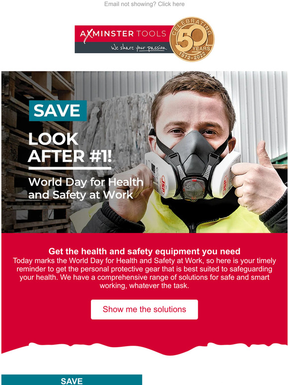 Axminster Tools: It’s Health and Safety at Work Day | Milled