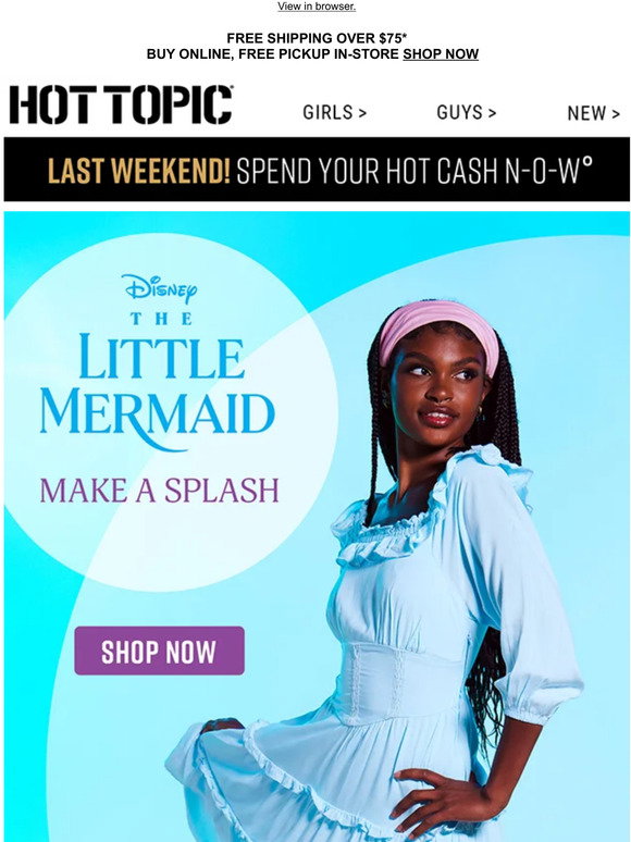Hot Topic: Rep a new era of The Little Mermaid 🐚 with our collection ...