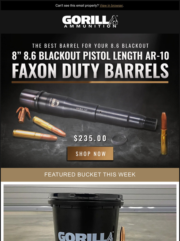 Gorilla Ammunition: The Best Barrel For Your 8.6 BlackOut | Milled