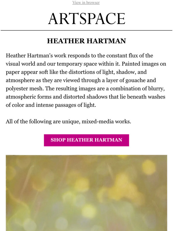 Artspace: Heather Hartman's soft and whimsical distortions of light ...