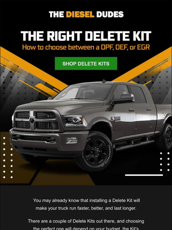 Diesel Dudes: How to Choose a Delete Kit 🤔 | Milled