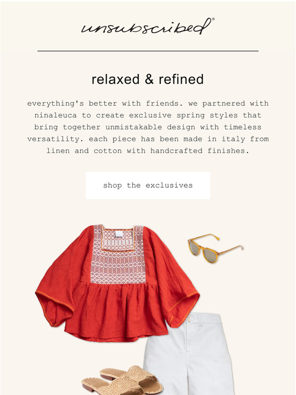 Unsubscribed: meet our unsubscribed x ninaleuca exclusives | Milled