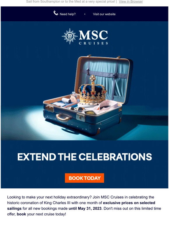 MSC Cruises: —, celebrate the Coronation with one month of special ...