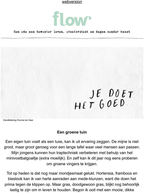 Flow: Een ode aan het groene tuintje | Milled