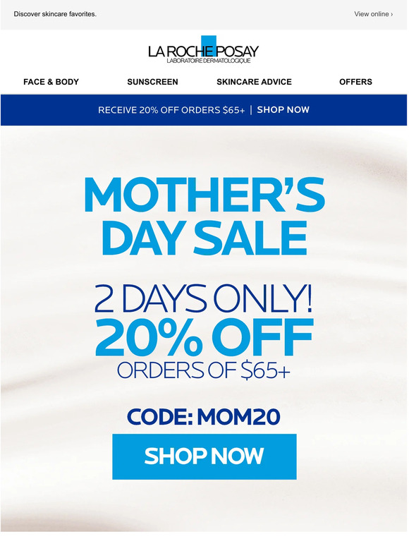 La Roche-Posay- ACD: 20% OFF | TWO DAYS ONLY | Milled