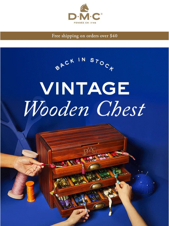 DMC: Now Back In Stock - DMC Vintage Wooden Chest | Milled