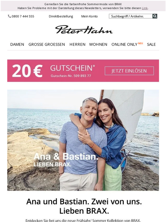 peterhahn.de: Die neue BRAX Sommerkollektion mit Ihrem 20€ Gutschein ...