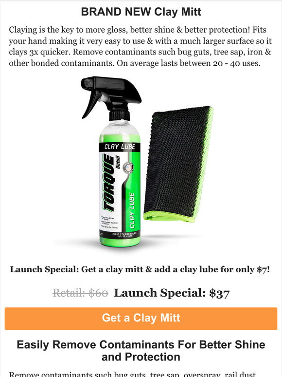 Torque Detail: Get a $7 Clay Lube with Our New Clay Mitt | Milled