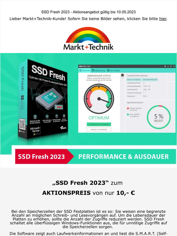 Mut: SSD Fresh 2023 - Nur 10,- € - Verlängern Sie die Lebenszeit Ihrer ...
