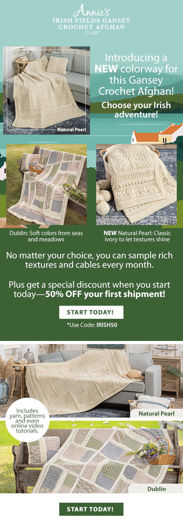 Annie's: NEW Colorway for Gansey Crochet Afghan Club! | Milled