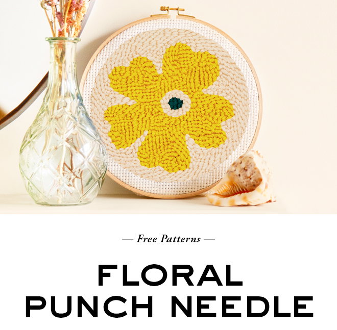 DMC: Free Patterns: Floral Punch Needle 🌼 | Milled