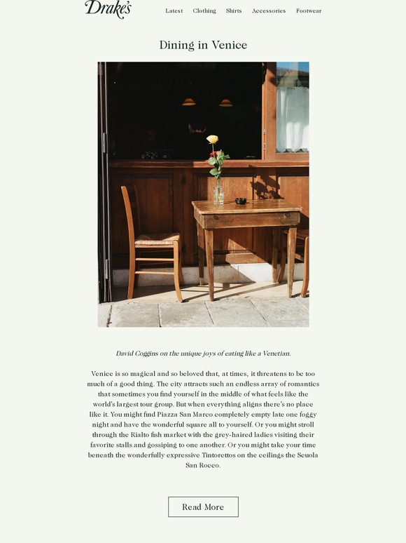 Drake's: Dining in Venice | Milled