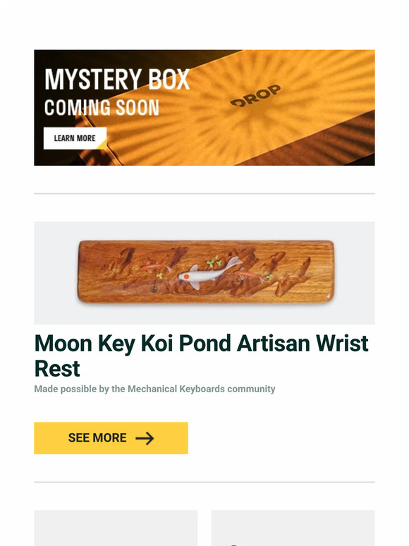 Drop: Moon Key Koi Pond Artisan Wrist Rest, SMSL SU-9n DAC, Drop ...