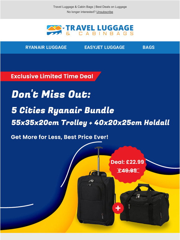 Travel Luggage & Cabin Bags: Don't Miss Out: Ryanair Luggage Set for ...