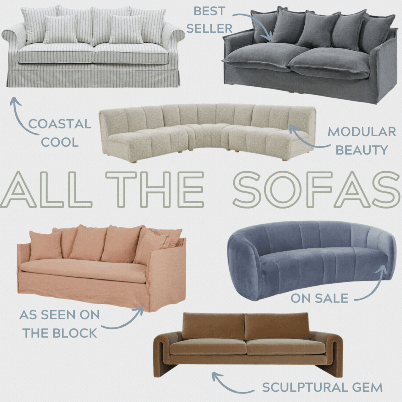The Block Shop: All The Sofas! It's a crucial piece for your home + See ...