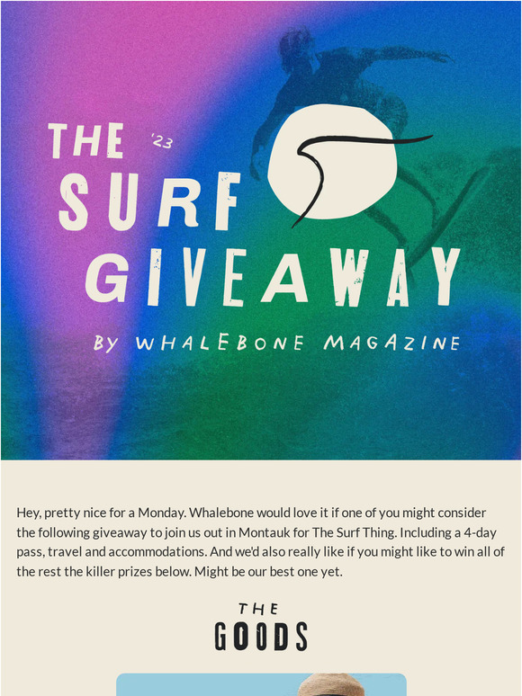 Whalebone: The 2023 Surf Giveaway | Milled