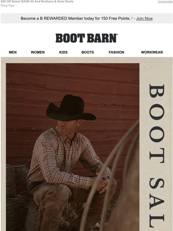 BootBarn.com: Men's Boot Sale Starts Now | Milled
