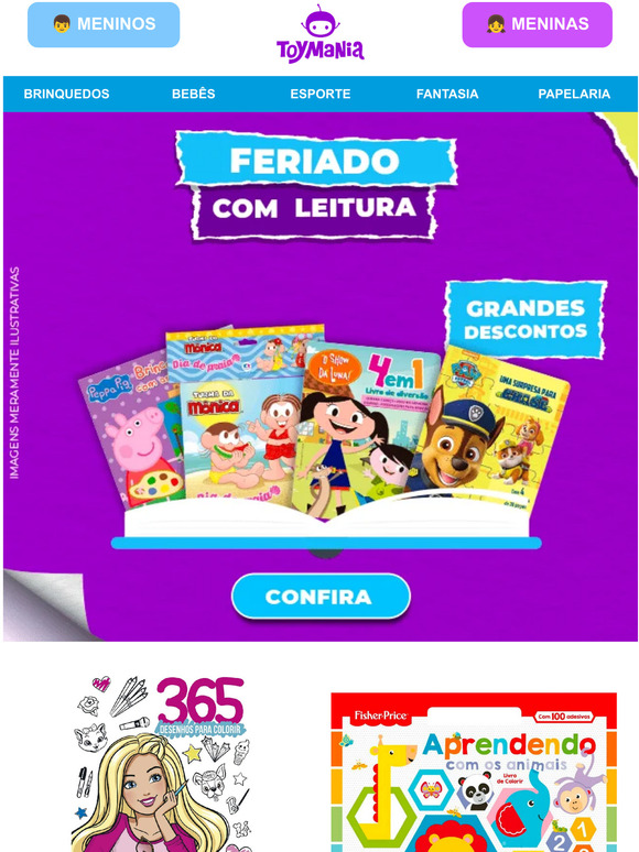 Toymania: Aproveite o feriado com leitura 📚📖🤩 | Milled