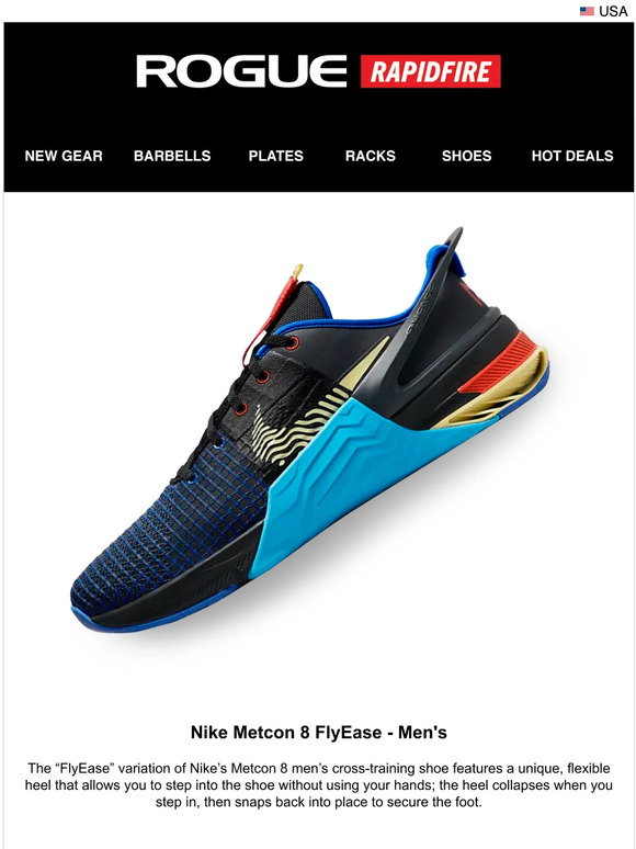Rogue Fitness: Just Launched: Nike Metcon 8 FlyEase, Bicep Board ...