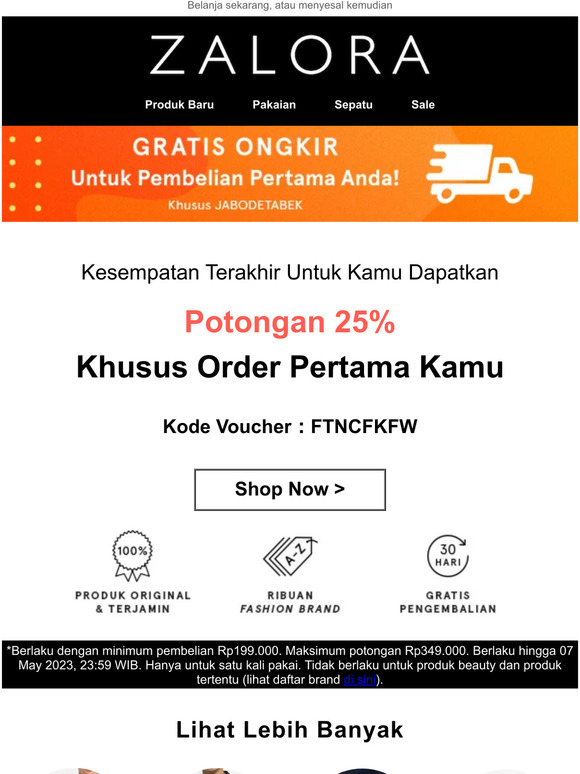 ZALORA: Kesempatan Terakhir! Kamu Masih Punya Diskon Spesial Potongan ...