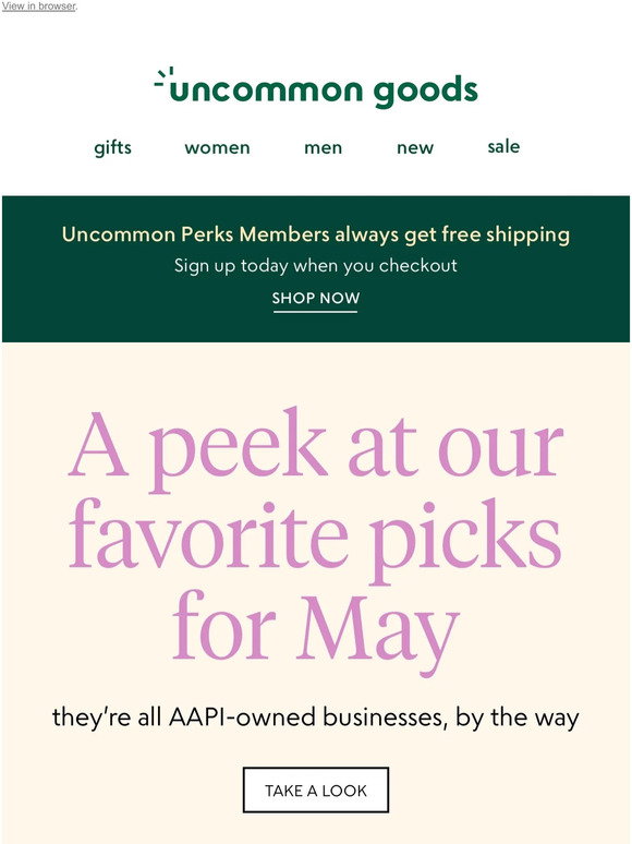 Uncommon Goods: A peek at our favorite picks for May | Milled
