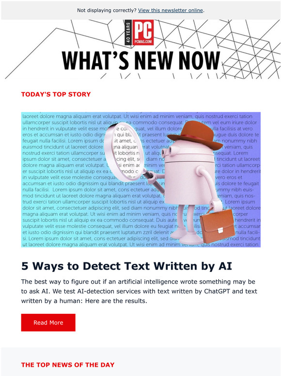 PCMag: 5 Ways to Detect Text Written by AI / What to Expect at Google I ...