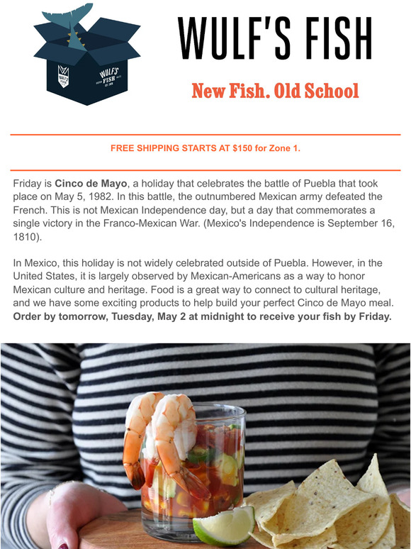 Wulf's Fish: NEW Mexican Blue Shrimp - Get Ready for Cinco de Mayo | Milled