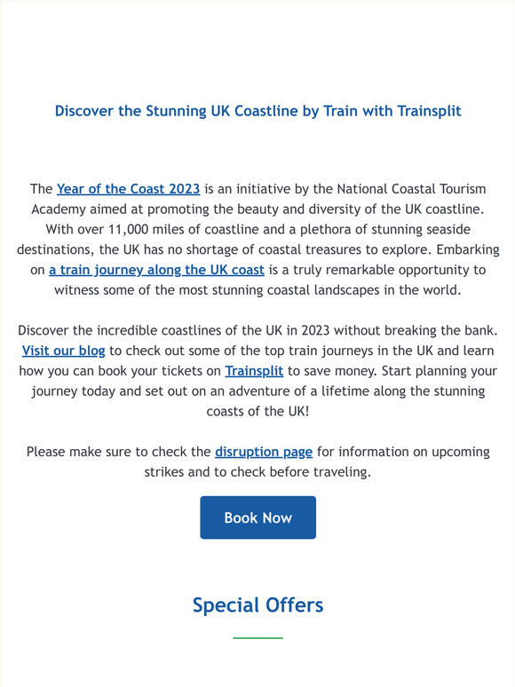 Raileasy: Discover the Stunning UK Coastline by Train with Trainsplit ...