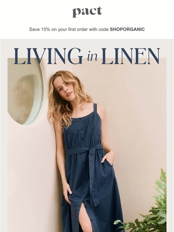 PACT Apparel: NEW: linen + organic cotton. 🌻 | Milled