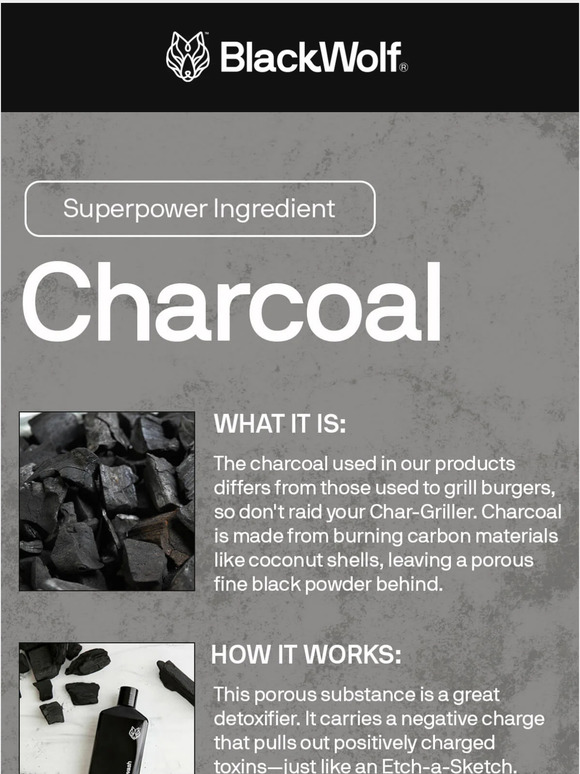 Black Wolf Nation: Charcoal: your secret weapon in skincare | Milled