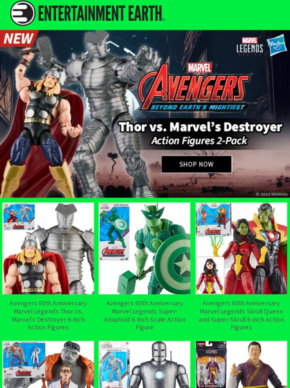 EntertainmentEarth.com: New Marvel Legends Thor vs. Destroyer | Milled