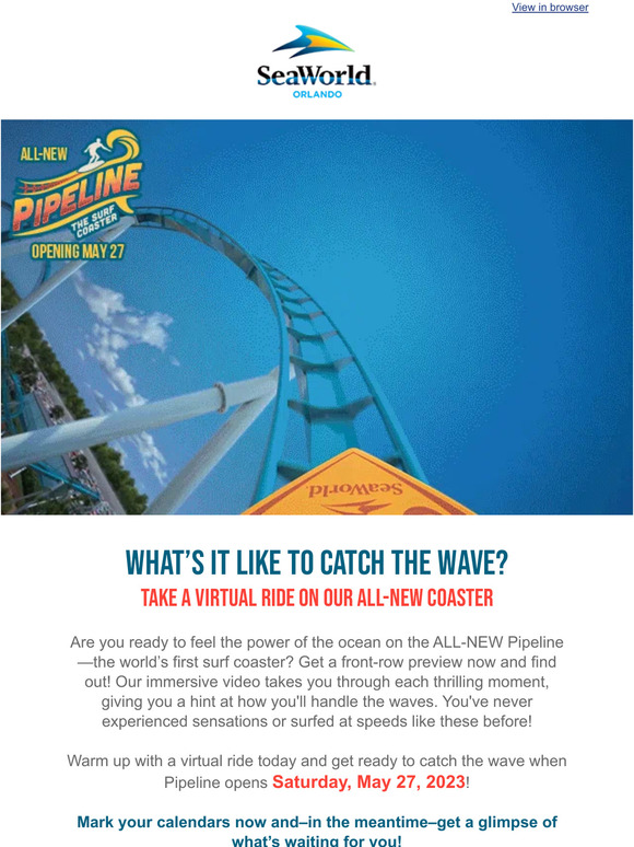 SeaWorld: Take a Virtual Ride on Pipeline Now! | Milled