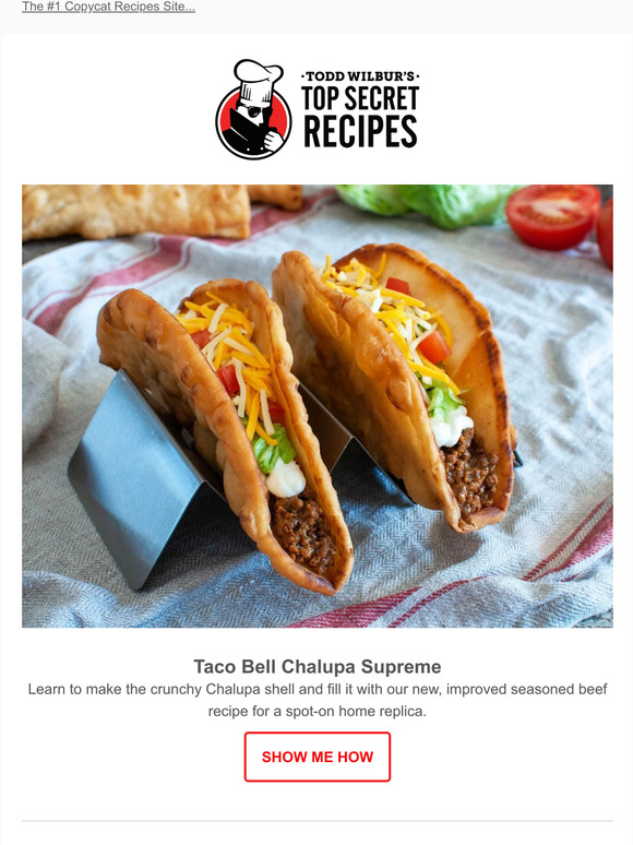 Top Secret Recipes: Taco Bell Chalupa Supreme with Seasoned Beef 🌮 | Milled