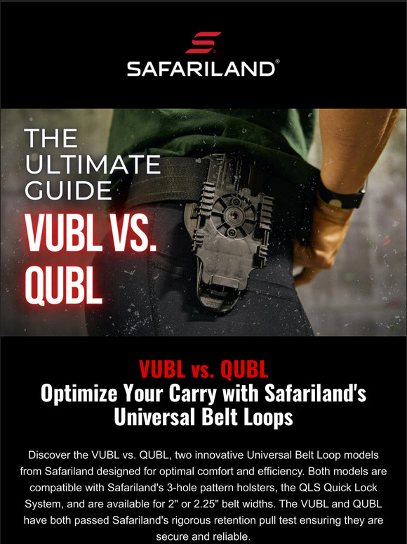Safariland: Effortless Adjustments: Meet VUBL & QUBL, Your New Holster ...