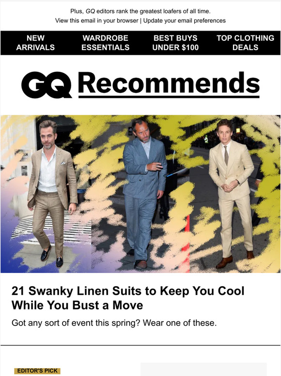 GQ: 21 Swanky Linen Suits to Keep You Cool While You Bust a Move | Milled
